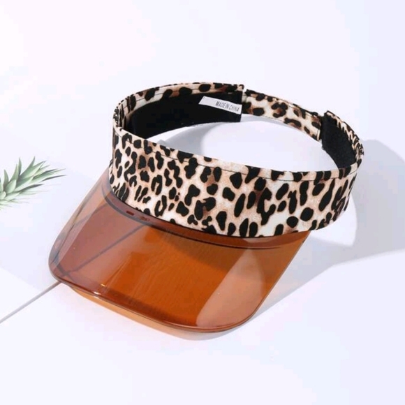 Boutique | Accessories | Nwt Satin Leopard Print Sun Visor Hat | Poshmark